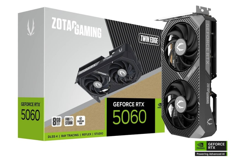 Видеокарта RTX 5060 ZOTAC GAMING GeForce RTX 5060 Twin Edge 8GB GDDR7 ...